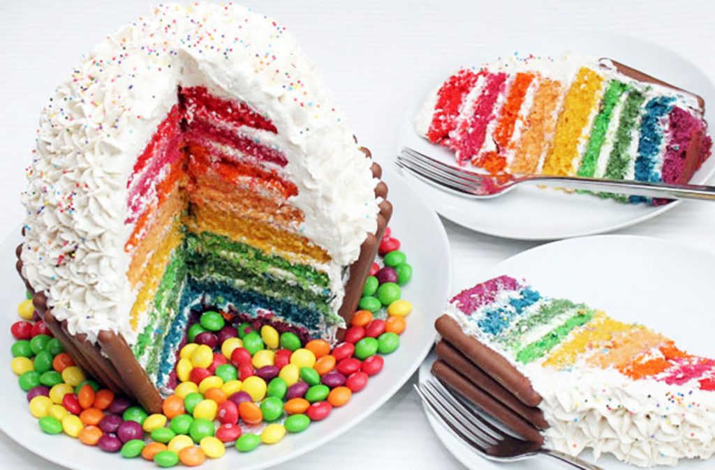 Easy Rainbow Cake Recipe to Bake Deliciousness at Home - Bakingo Blog