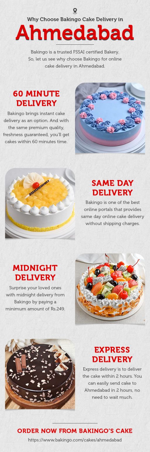 Why Choose Bakingo’s Cake Delivery In Ahmedabad